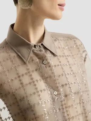 Brunello Cucinelli Crispy Silk Shirt - Light Brown