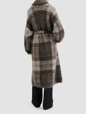 Brunello Cucinelli Dazzling Tartan Double Knit Coat
