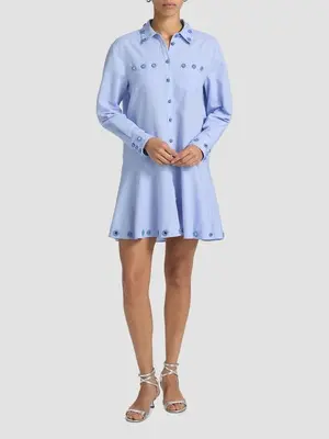 Cinq À Sept Giulia Crochet Mirrors Mini Shirtdress