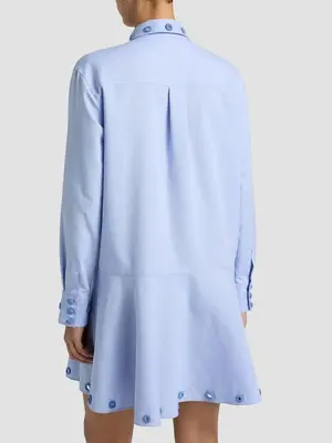 Cinq À Sept Giulia Crochet Mirrors Mini Shirtdress