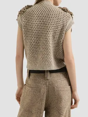 Brunello Cucinelli Handmade Dazzling Blossom Opera Knit Vest