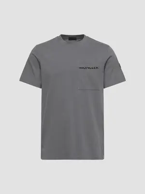 Moncler Crew-neck T-shirt In Cotton - Gray