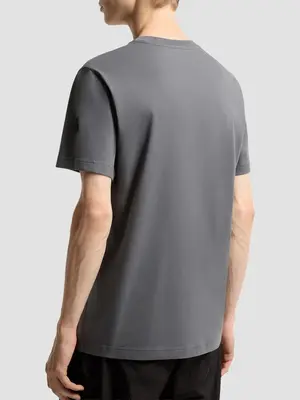 Moncler Crew-neck T-shirt In Cotton - Gray