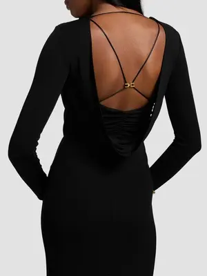 Elisabetta Franchi Red Carpet Crêpe Jersey Column Gown