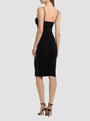 Elisabetta Franchi Draped Stretch-jersey Cocktail Dress