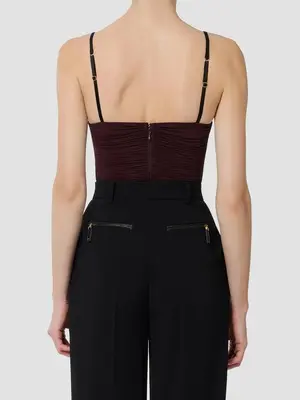 Elisabetta Franchi Draped Jersey Bodysuit