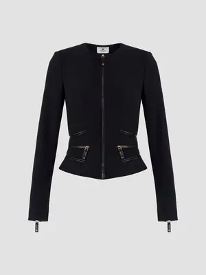 Elisabetta Franchi Double-layer Crêpe Jacket