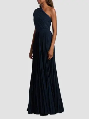 Michael Kors One-shoulder Pleated Gown
