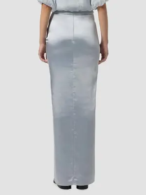 Elisabetta Franchi Satin Wrap Maxi Skirt