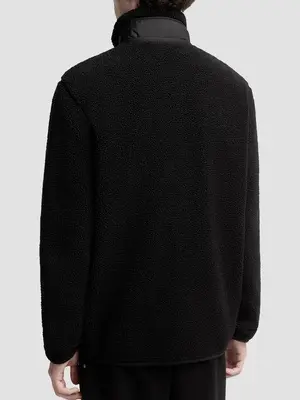 Moncler Zip-up Sweatshirt In Teddy - Black