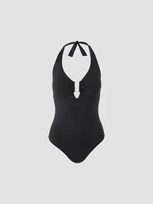 Melissa Odabash Tampa Halterneck One-piece Swimsuit - Black