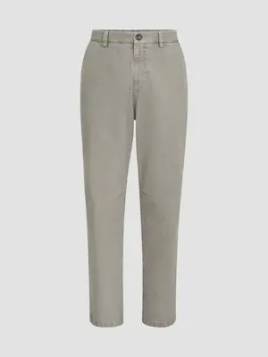 Brunello Cucinelli Gart-dyed Trousers In Peached Cotton Gabardine - Grey