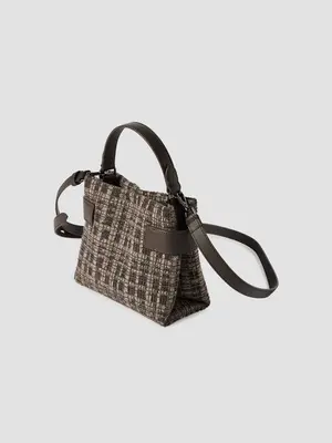 Brunello Cucinelli Essence Small Top Handle Bag In Suede