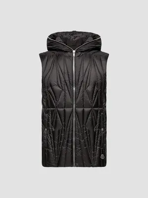 Moncler Rick Owens Geocamo Ziplock Puffer Vest - Black