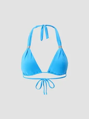 Melissa Odabash Grenada Embellished Halterneck Bikini Top - Ocean