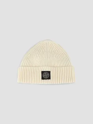 Stone Island Logo Wool Beanie