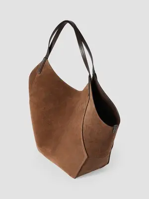 Brunello Cucinelli Reversible Duo Shopper In Lizard-effect Calfskin