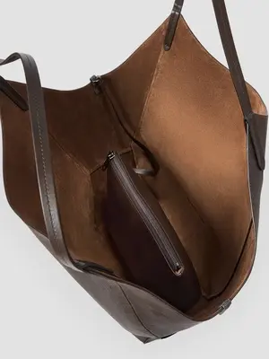 Brunello Cucinelli Reversible Duo Shopper In Lizard-effect Calfskin