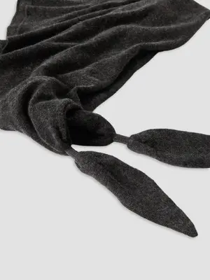 Brunello Cucinelli Cashmere Scarf With Shiny Details - Anthracite