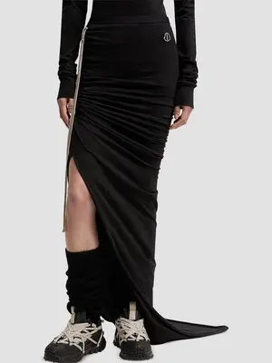 Moncler Rick Owens Adjustable Skirt In Cotton