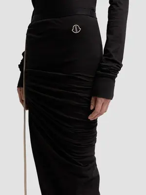 Moncler Rick Owens Adjustable Skirt In Cotton
