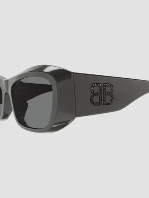 Balenciaga Signature 54mm Square Sunglasses - Grey