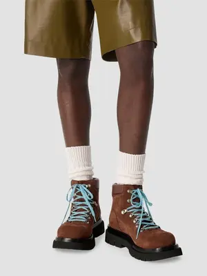 Bottega Veneta Suede Hiking Boots