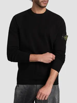 Stone Island Solid Cotton Sweatshirt