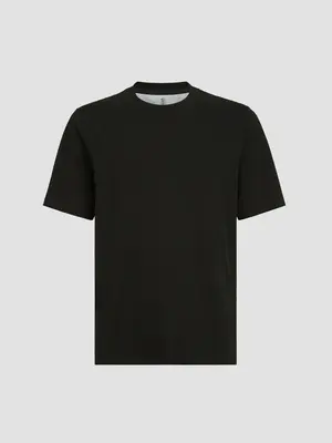 Brunello Cucinelli Cotton Jersey Crewneck T-shirt - Black