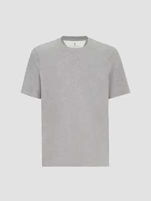 Brunello Cucinelli Cotton Jersey Crewneck T-shirt - Grey