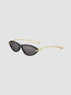Bottega Veneta New Knot 56mm Cat-eye Sunglasses - Black