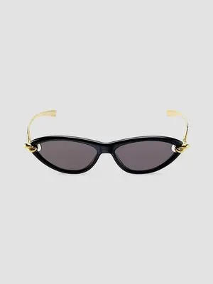 Bottega Veneta New Knot 56mm Cat-eye Sunglasses - Black