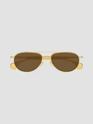 Bottega Veneta Fin 56mm Aviator Sunglasses
