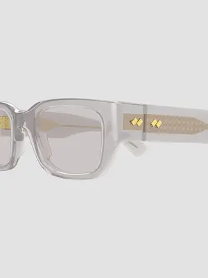 Bottega Veneta Intrecciato Wirecore 52mm Rectangular Sunglasses