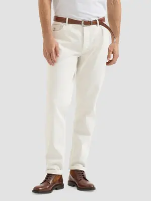 Brunello Cucinelli Gart-dyed Traditional Fit Five-pocket Jeans In Lightweight Denim