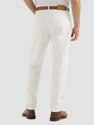 Brunello Cucinelli Gart-dyed Traditional Fit Five-pocket Jeans In Lightweight Denim