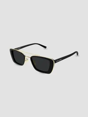 Saint Laurent 50mm Rectangular Sunglasses - Black