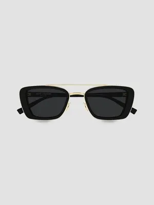 Saint Laurent 50mm Rectangular Sunglasses - Black