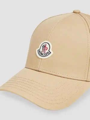Moncler Baseball Hat In Cotton Gabardine - Beige