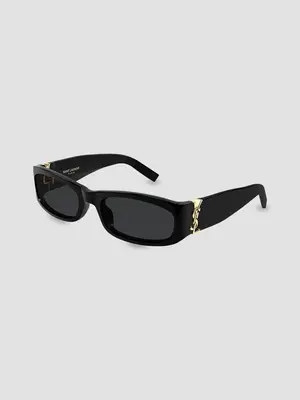 Saint Laurent 55mm Rectangular Sunglasses - Black