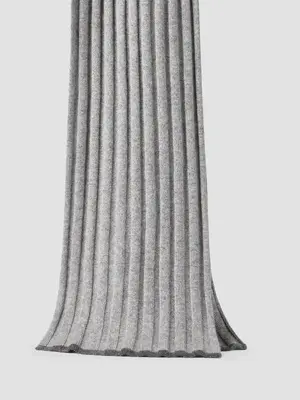 Brunello Cucinelli Cashmere Rib Knit Scarf - Light Grey