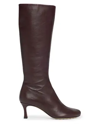 Bottega Veneta Lagoon 60mm Leather Knee-high Boots - Bordeaux
