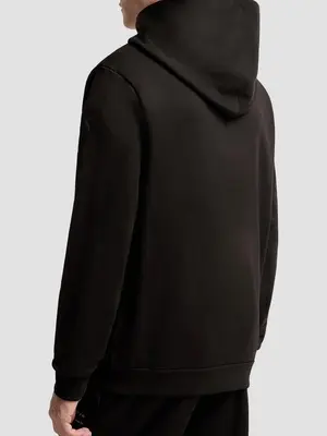 Moncler Zip-up Hooded Sweatshirt In Cotton Fleece
