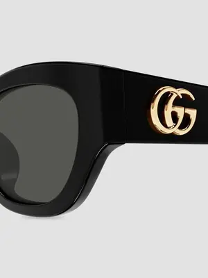 Gucci Gg Extruded 53mm Cat-eye Sunglasses - Black