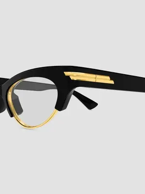 Bottega Veneta Bold Ribbon 52mm Cat-eye Sunglasses - Black