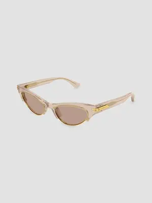Bottega Veneta Bold Ribbon 52mm Cat-eye Sunglasses - Brown