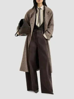 Brunello Cucinelli Sparkling Silk, Alpaca And Wool Rib Knit Cardigan