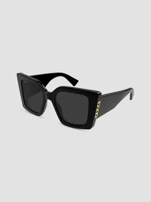 Gucci On Side 51mm Butterfly Sunglasses - Black