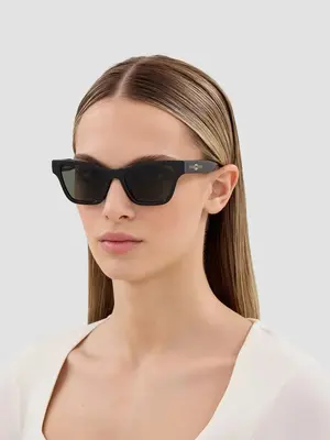 Gucci Lines 53mm Cat-eye Sunglasses - Black