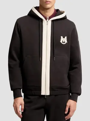 Moncler Zip-up Hoodie In Cotton